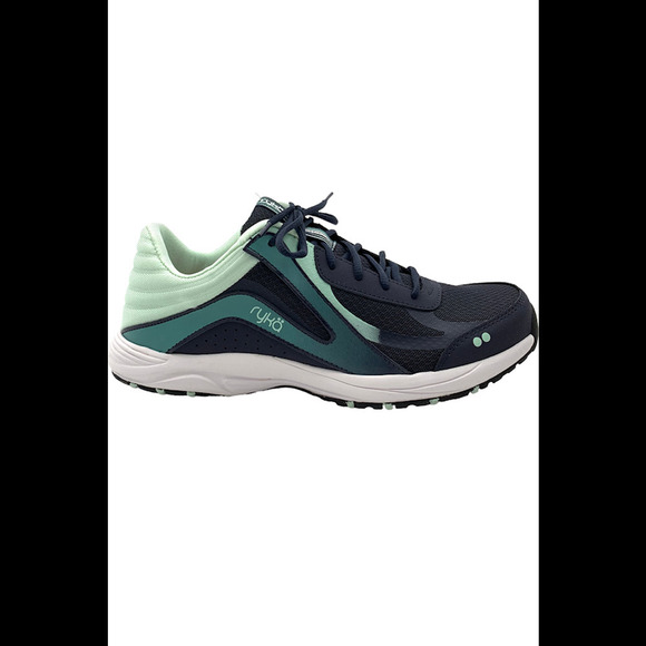 Ryka | Shoes | Ryka Laceup Leather Mesh Walking Shoes Dash Pro Navy ...
